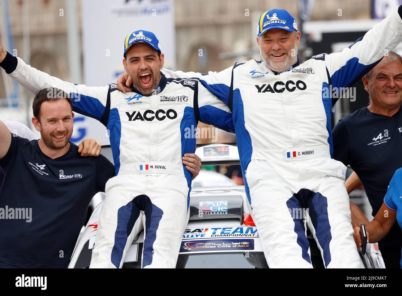 ROBERT Cédric, DUVAL Matthieu, Alpine A110, portrait, podium during the ...