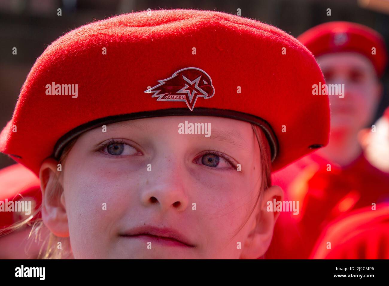 Moscow Russia 22nd May 2022 Cadets Of The All Russia Yunarmia