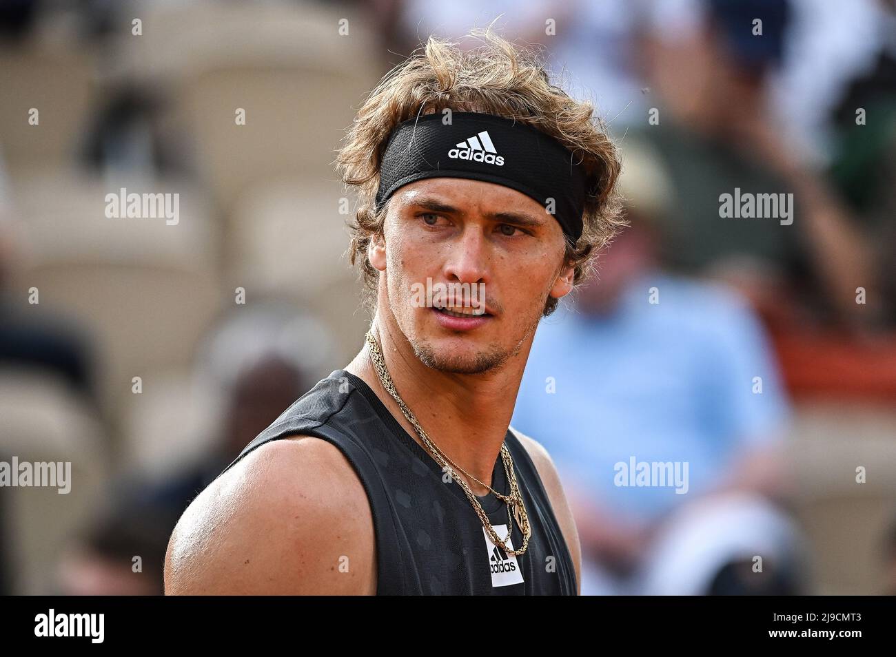 Paris, France, France. 22nd May, 2022. Alexander ZVEREV of Germany during the Day one of Roland ...