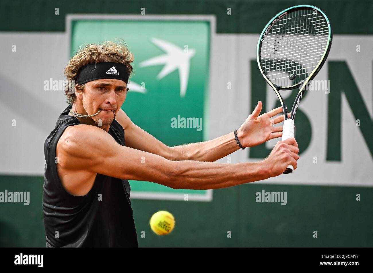 Paris, France, France. 22nd May, 2022. Alexander ZVEREV of Germany during the Day one of Roland ...