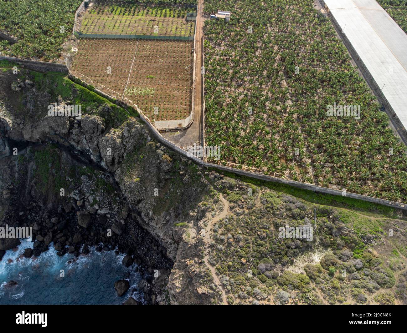Tenerife view banana plantation black hi-res stock photography and ...