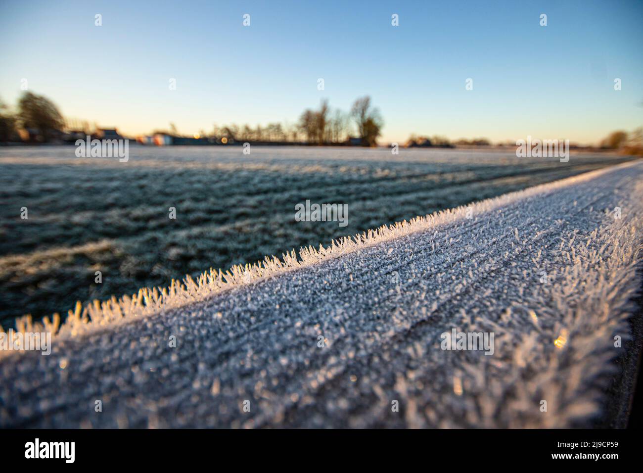 Cold winter morning on countryside of the Netherlands Stock Photo - Alamy