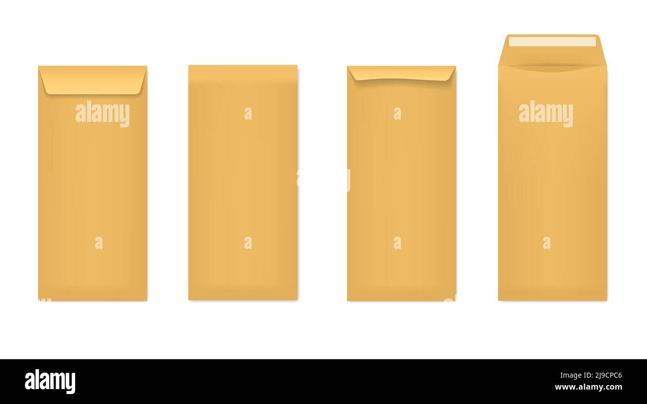 Craft envelope empty white Stock Vector Images - Alamy