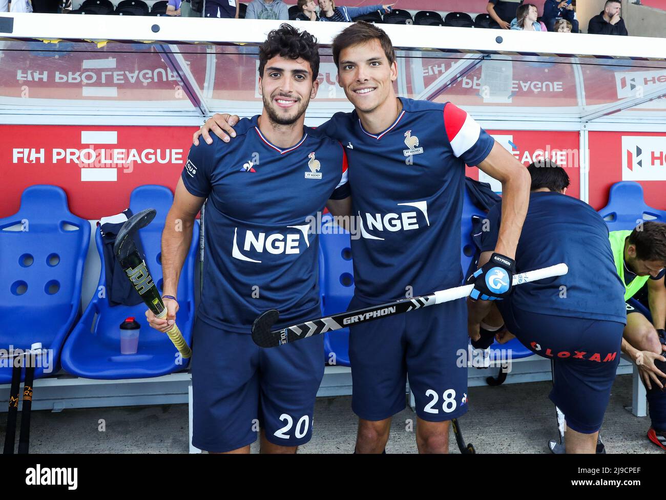 France’s Eliot Curty (left) and Timothee Clement (right) during the FIH ...