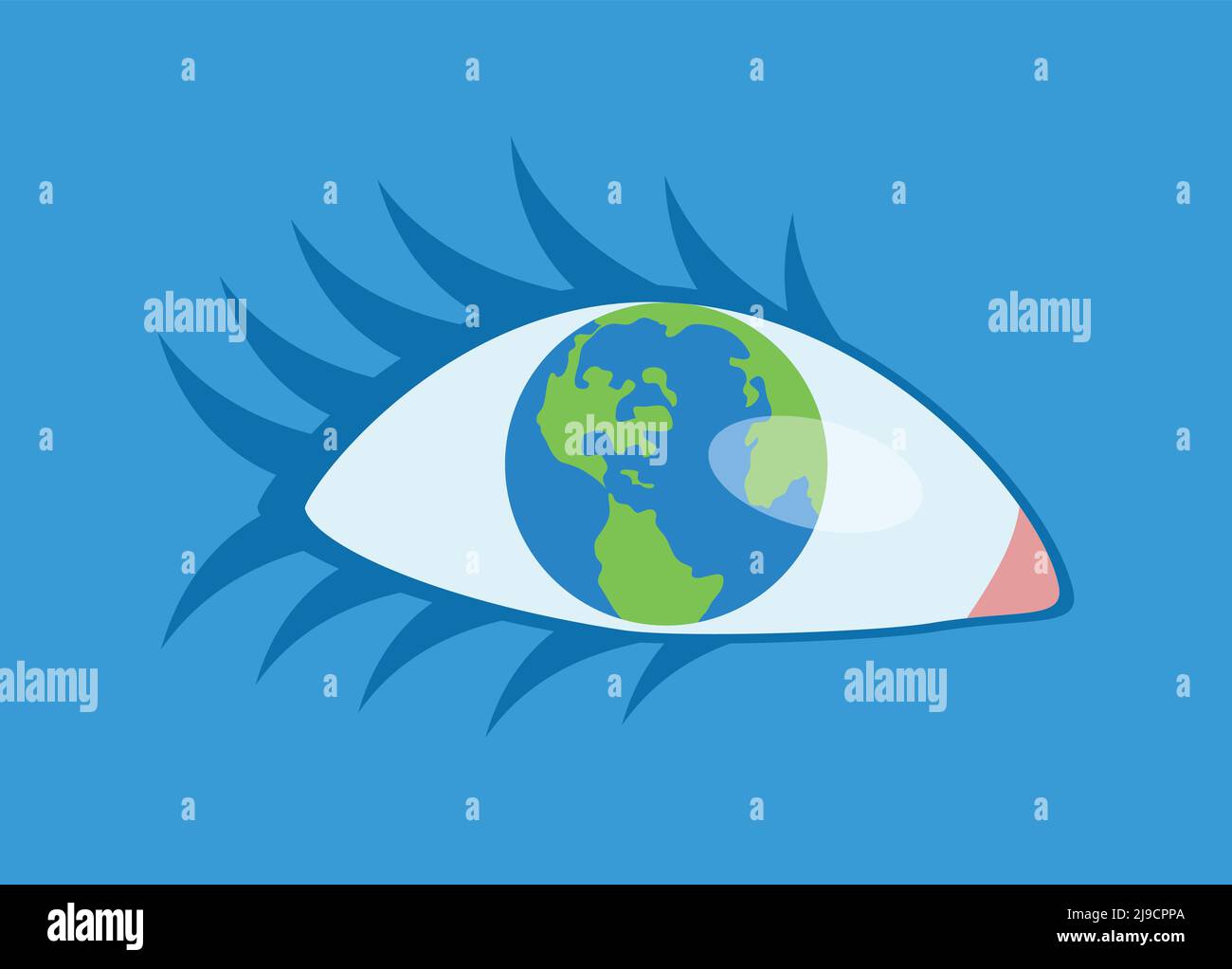 Earth and Eye clip art Stock Vector Image & Art - Alamy