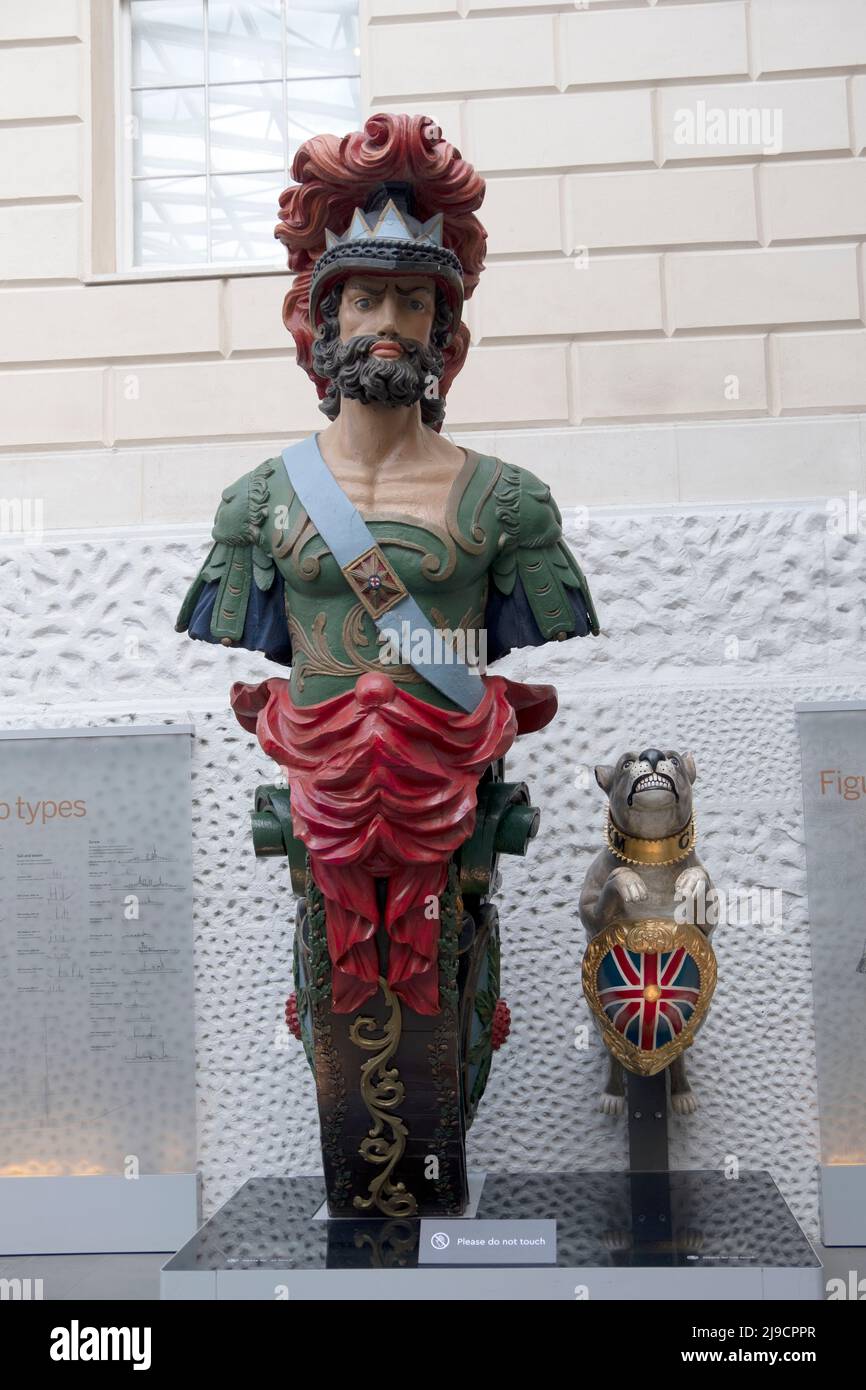 Collection of sailing ship figureheads,National Maritime Museum London ...