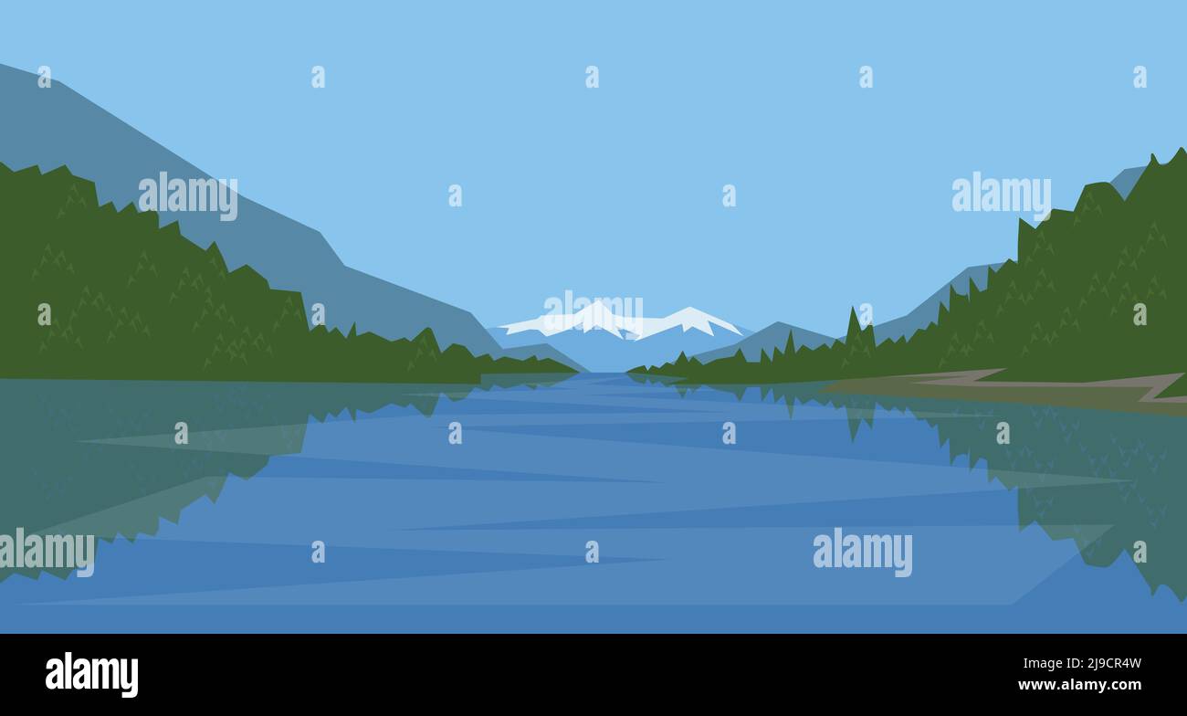 Landscape water alaska Stock Vector Images - Alamy