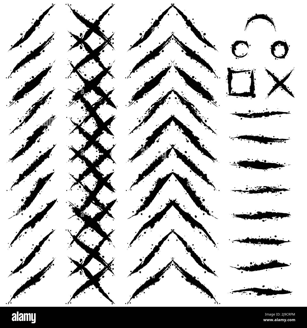 Ink brush pattern Cut Out Stock Images & Pictures - Alamy