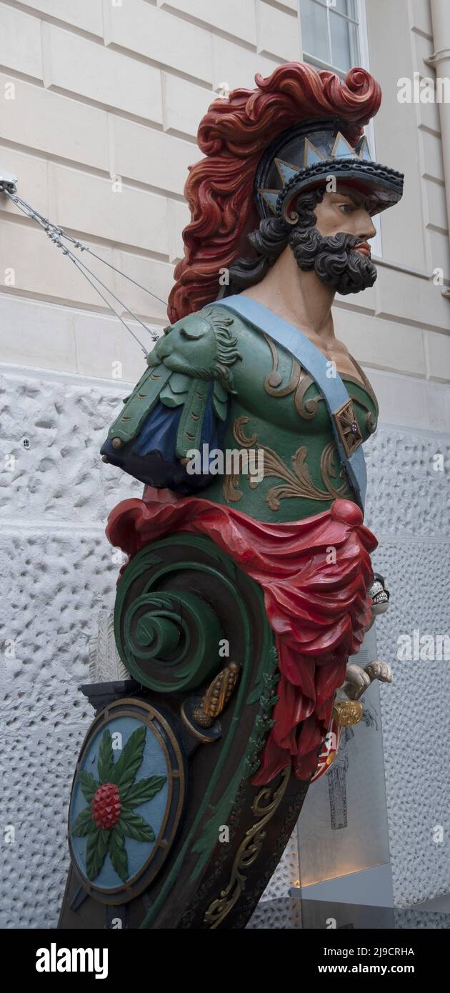 Collection of sailing ship figureheads,National Maritime Museum London ...