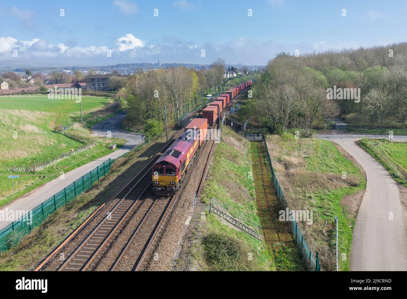 DB Cargo Rail UK class 66 diesel locomotive 66057 on the west coast ...