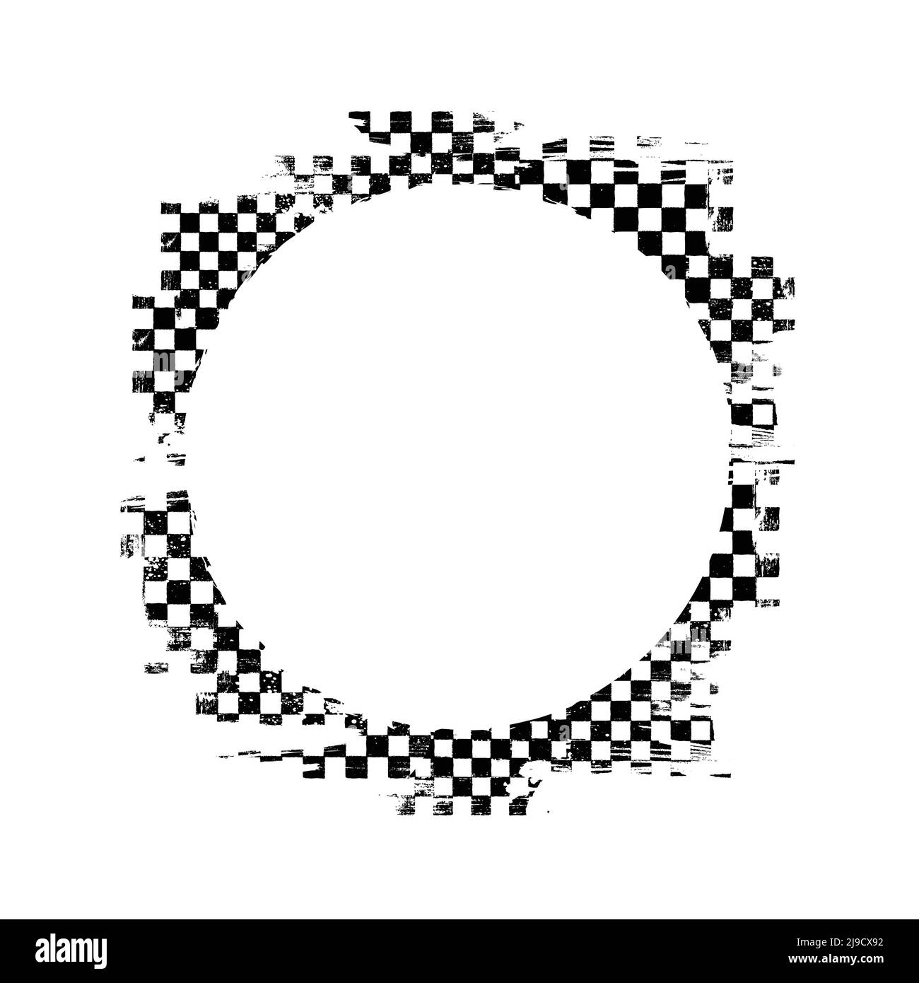 Grunge race track flag circle frame Stock Vector Image & Art - Alamy