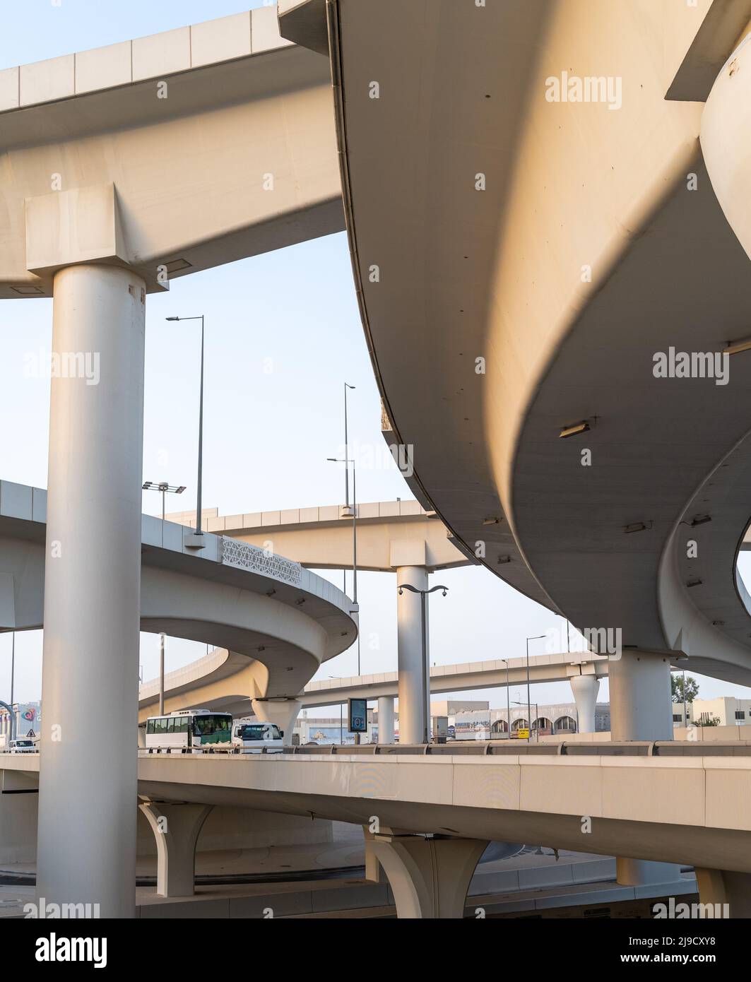 Doha, Qatar- may 15, 2022 : Sabah al corridor intersection near ...
