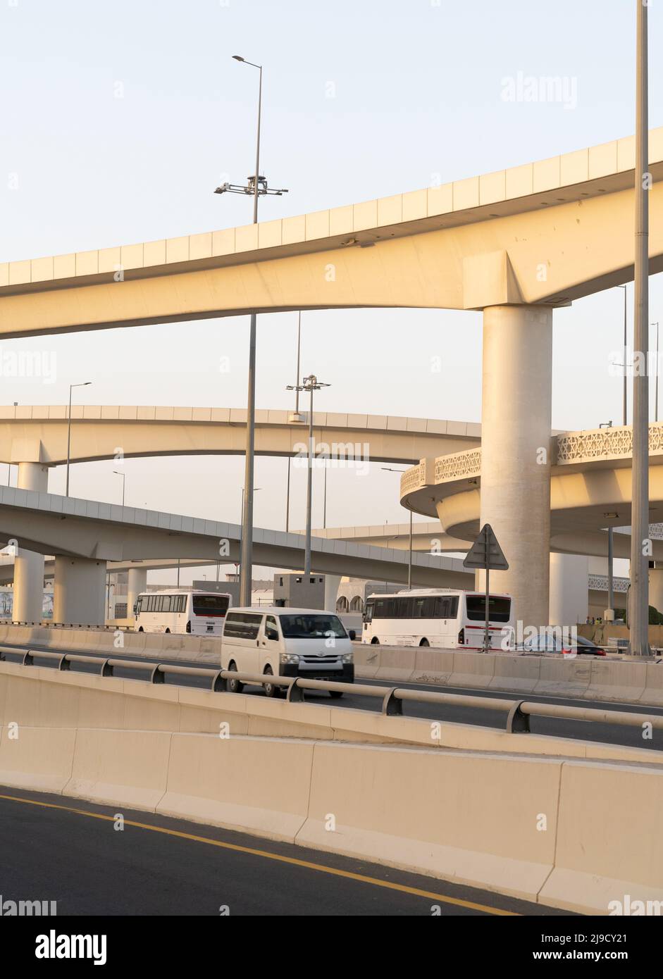 Doha, Qatar- may 15, 2022 : Sabah al corridor intersection near ...