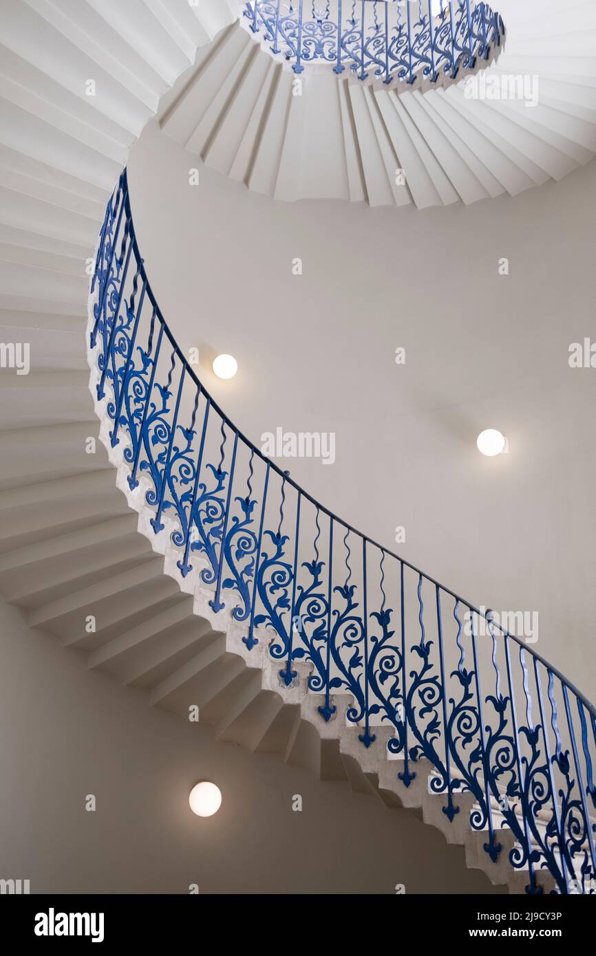 Tulip Staircase in Queen's House, Greenwich, London,England,UK Stock ...
