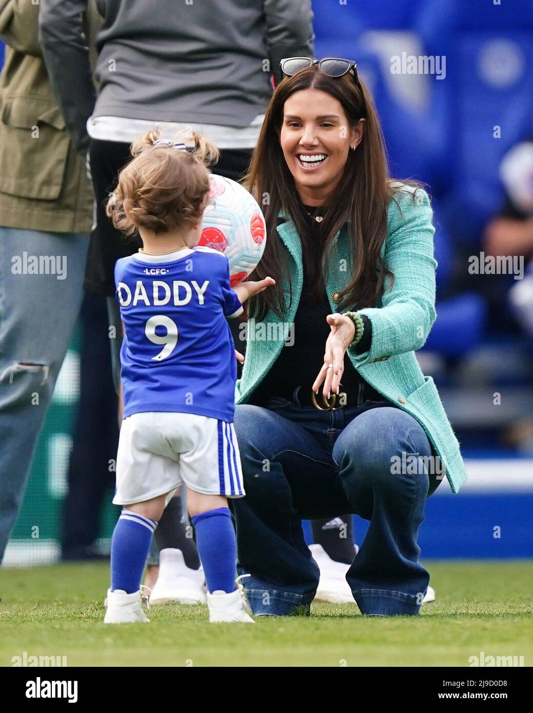 Rebekah Vardy and her daughter following the Premier League match at ...