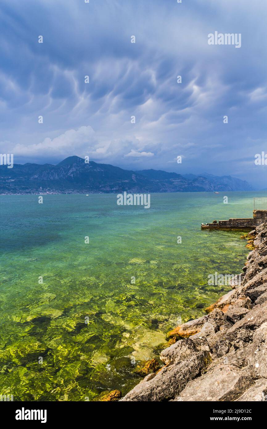 Lungo Lago, Torri de Benaco, Garda lake, Italy Stock Photo - Alamy