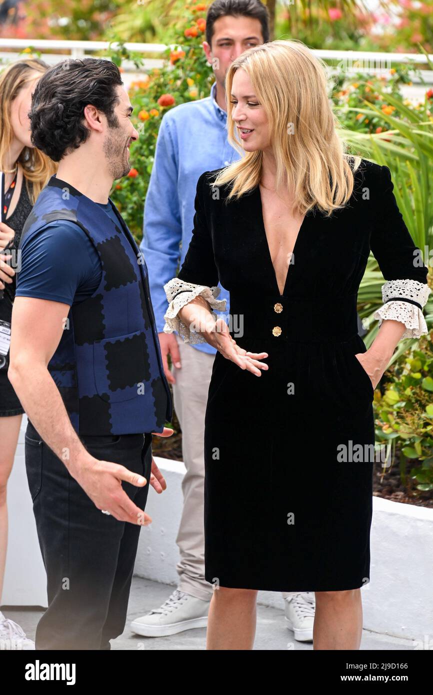 Cannes, France. 22nd May, 2022. Tahar Rahim , Virginie Efira 75th ...
