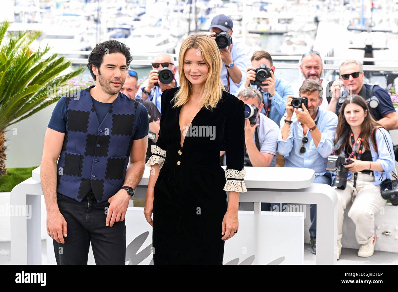 Cannes, France. 22nd May, 2022. Tahar Rahim , Virginie Efira 75th ...