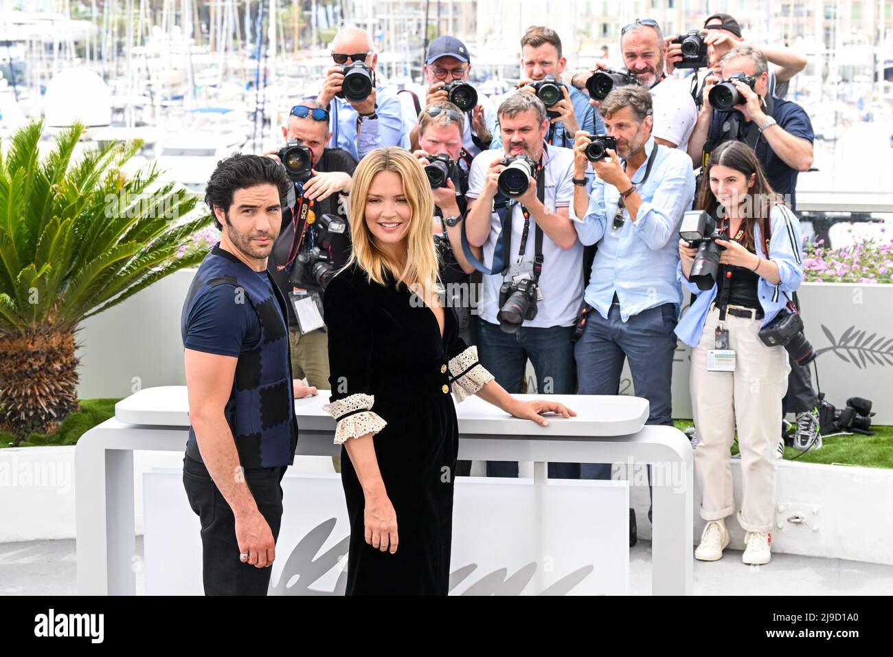 Cannes, France. 22nd May, 2022. Tahar Rahim , Virginie Efira 75th ...