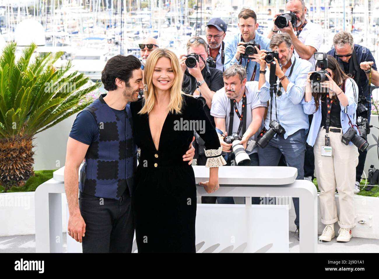 Cannes, France. 22nd May, 2022. Tahar Rahim , Virginie Efira 75th ...
