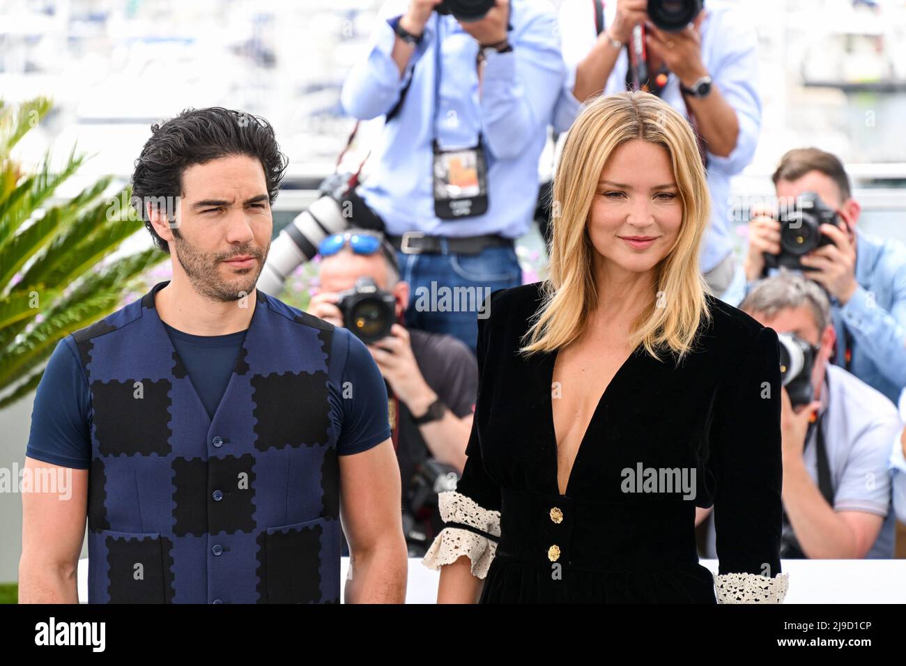 Cannes, France. 22nd May, 2022. Tahar Rahim , Virginie Efira 75th ...
