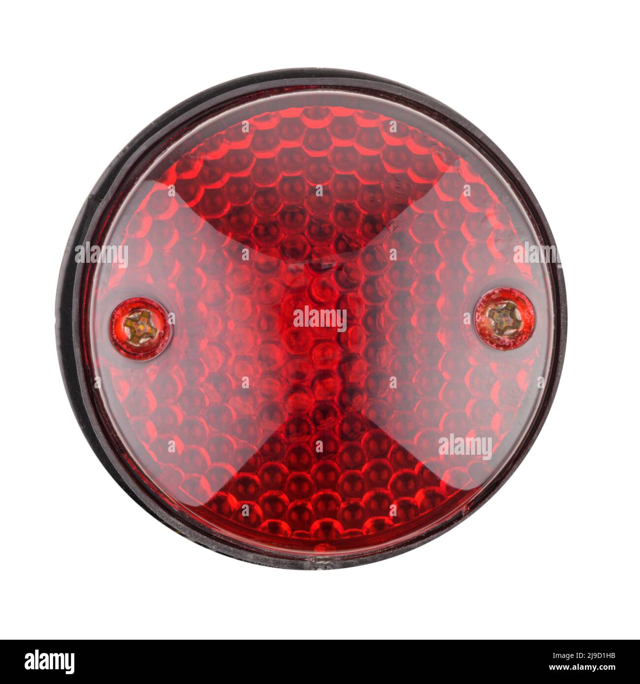 Motorcycle rear red brake light isolated on white background Stock ...