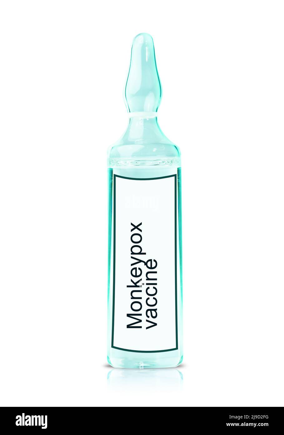 Monkeypox pox poxvirus vaccine glass bottle ampoule with medicin in ...
