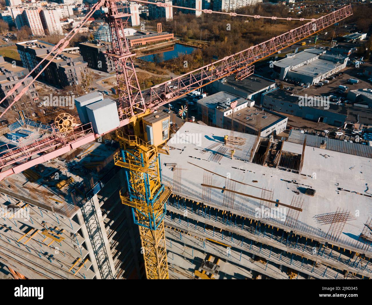 aerial view of construction site Stock Photo - Alamy