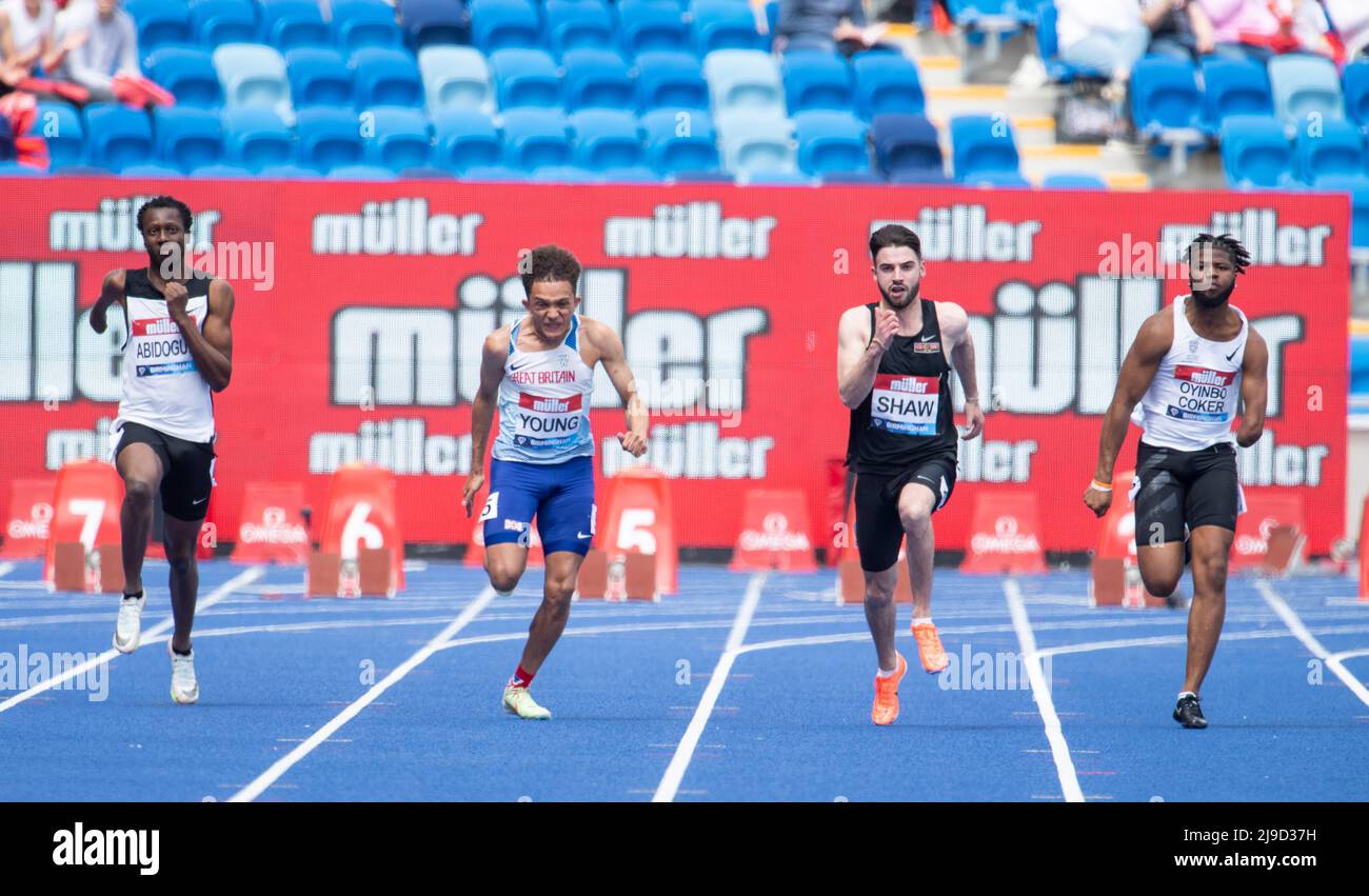 Birmingham, UK. 21st May, 2022. Ola Abidogun, Thomas Young, Zac Shaw ...