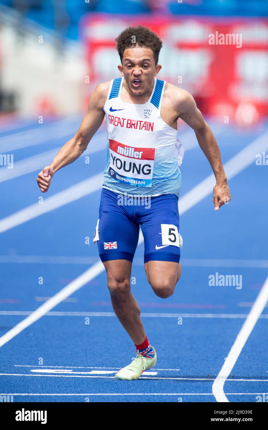 Birmingham, UK. 21st May, 2022. Thomas Young competing in the men's ...
