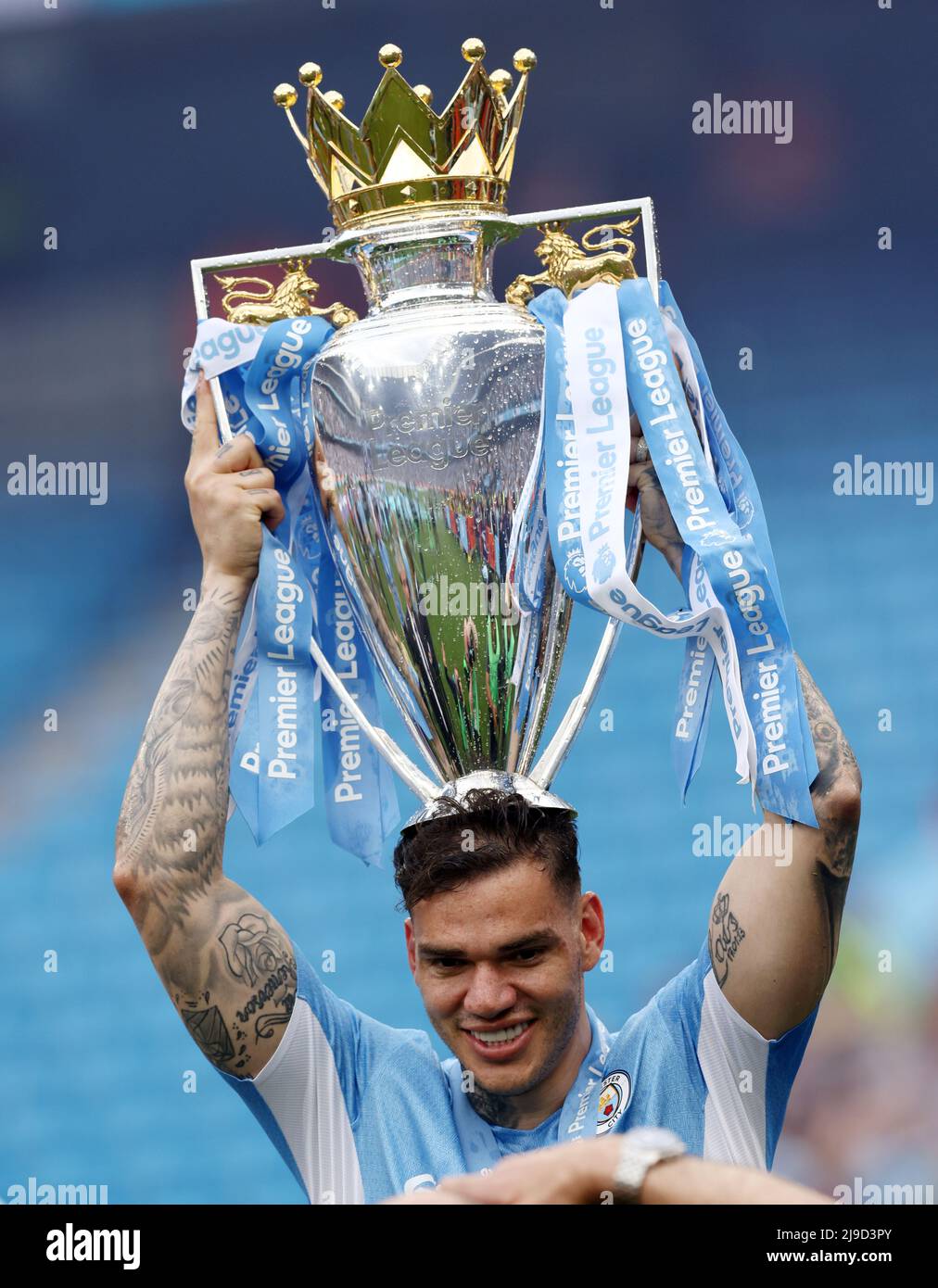 Ederson premier league trophy hi-res stock photography and images - Alamy