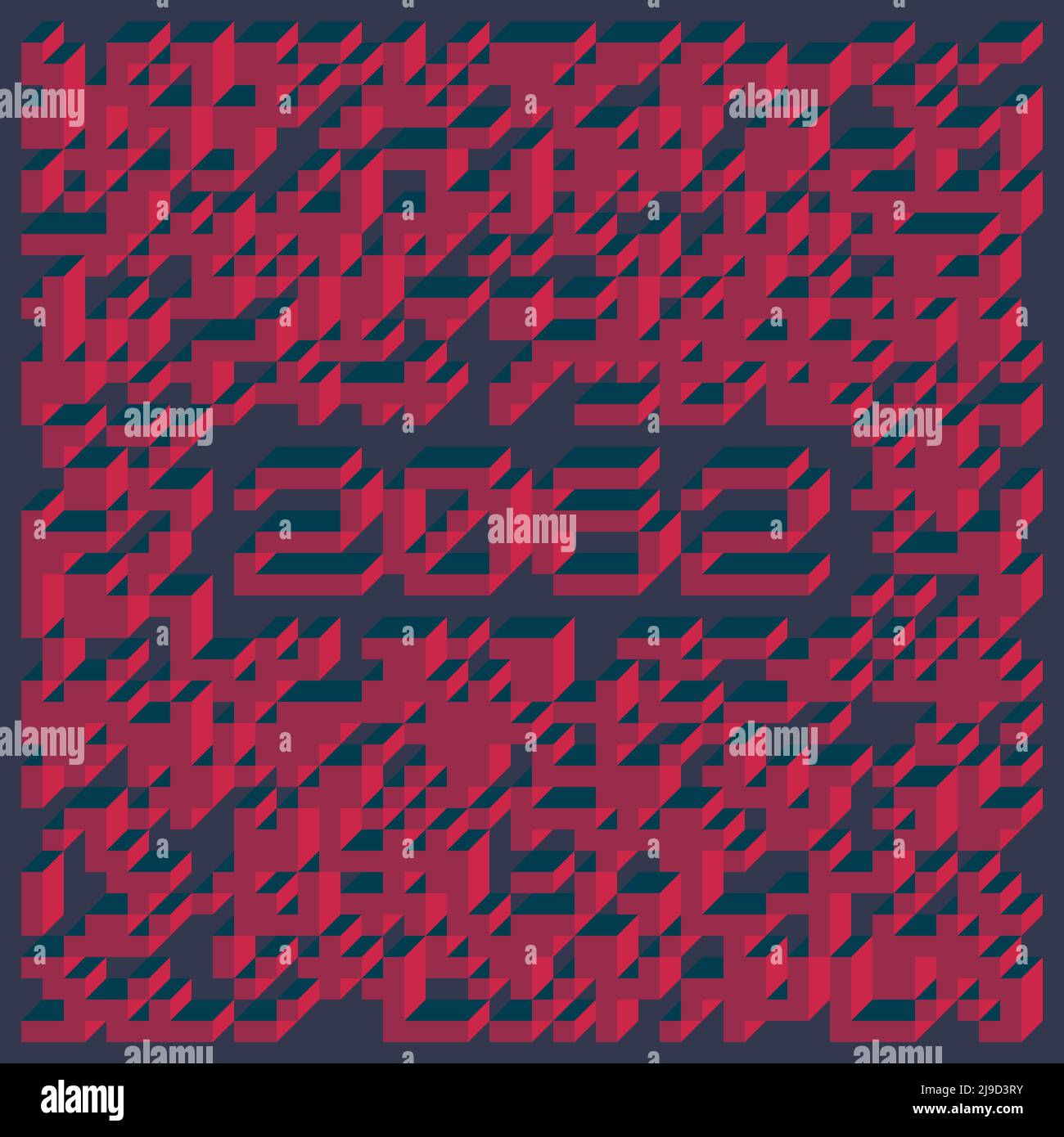 2062 Implementation of Edward Zajecs “Il Cubo” generative art ...