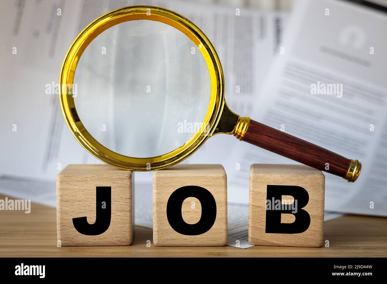 Inscription job search magnifying hi-res stock photography and images ...