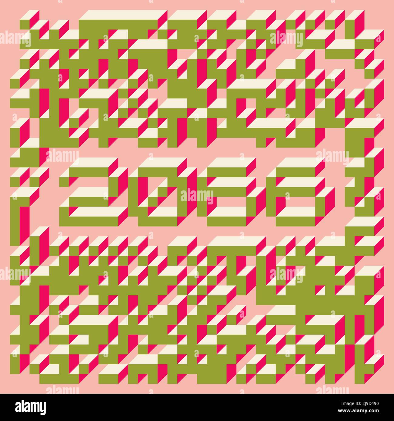 2066 Implementation of Edward Zajecs “Il Cubo” generative art ...