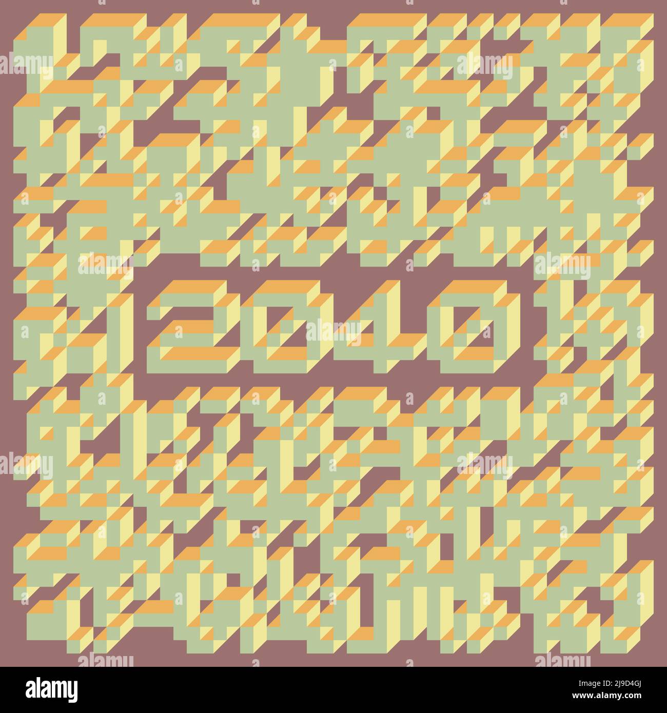 2040 Implementation of Edward Zajecs “Il Cubo” generative art ...