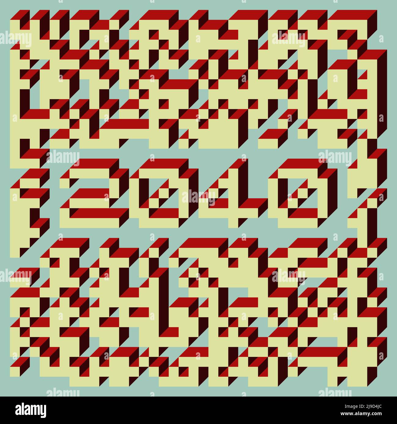 2040 Implementation of Edward Zajecs “Il Cubo” generative art ...