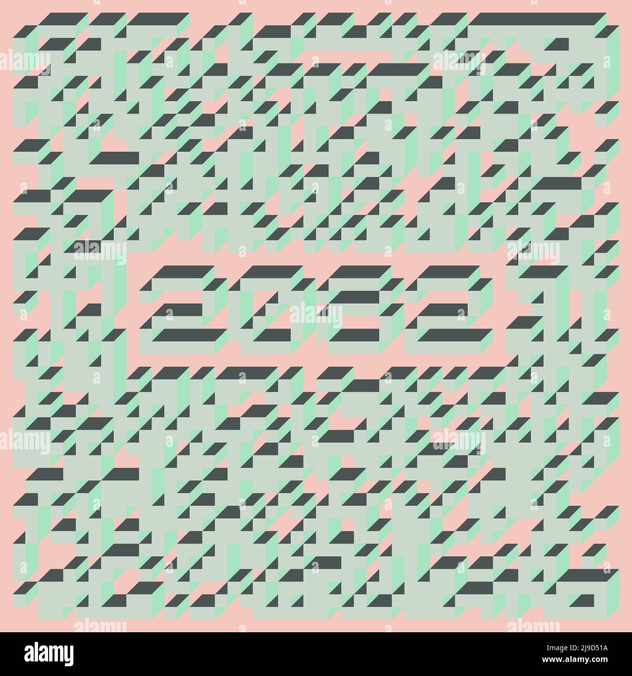 2082 Implementation of Edward Zajecs “Il Cubo” generative art ...