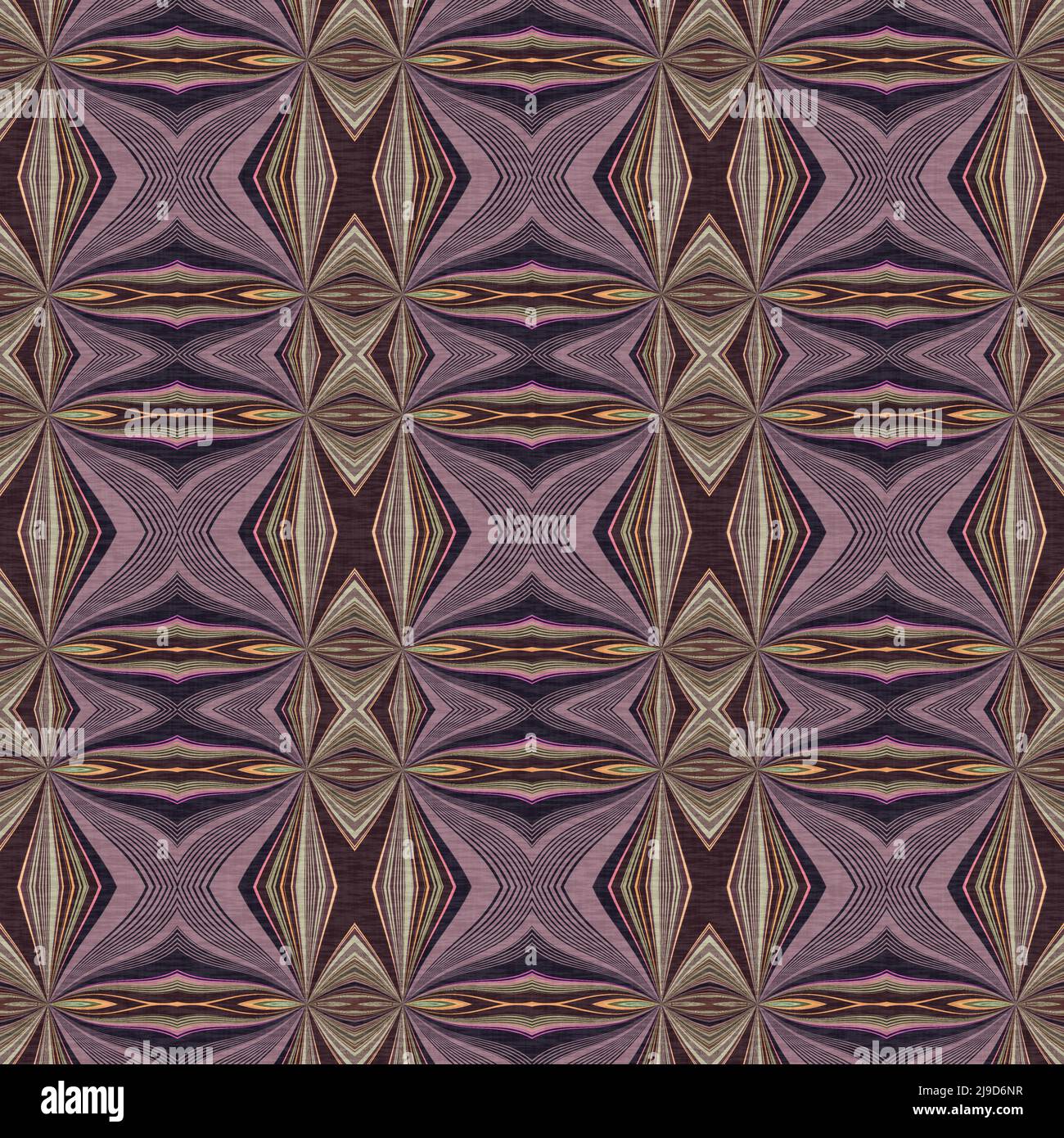 Earthy colours retro sixties geometric seamless pattern in variegated ...