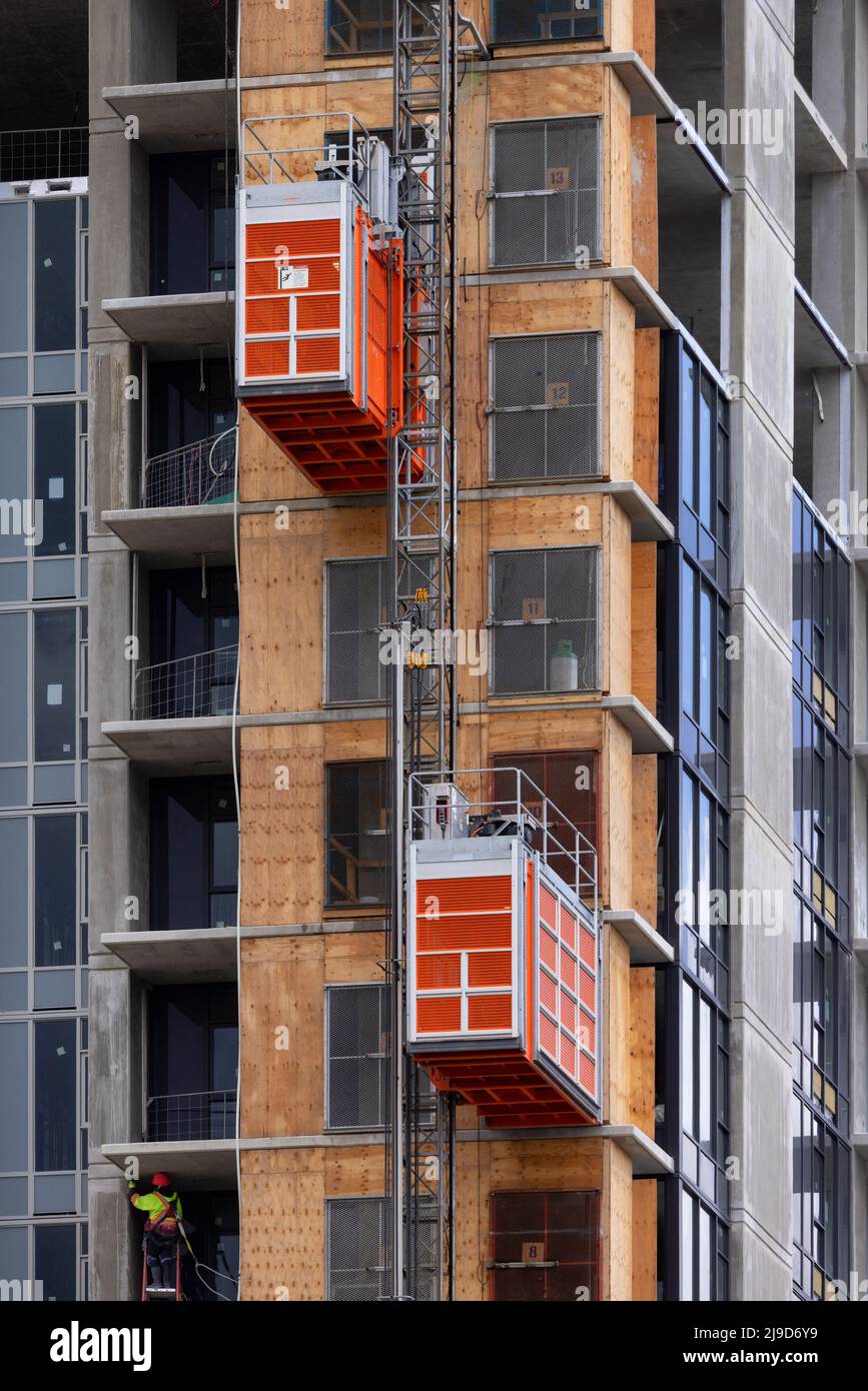 Exterior View of a Residential Building Construction Site Stock Photo ...
