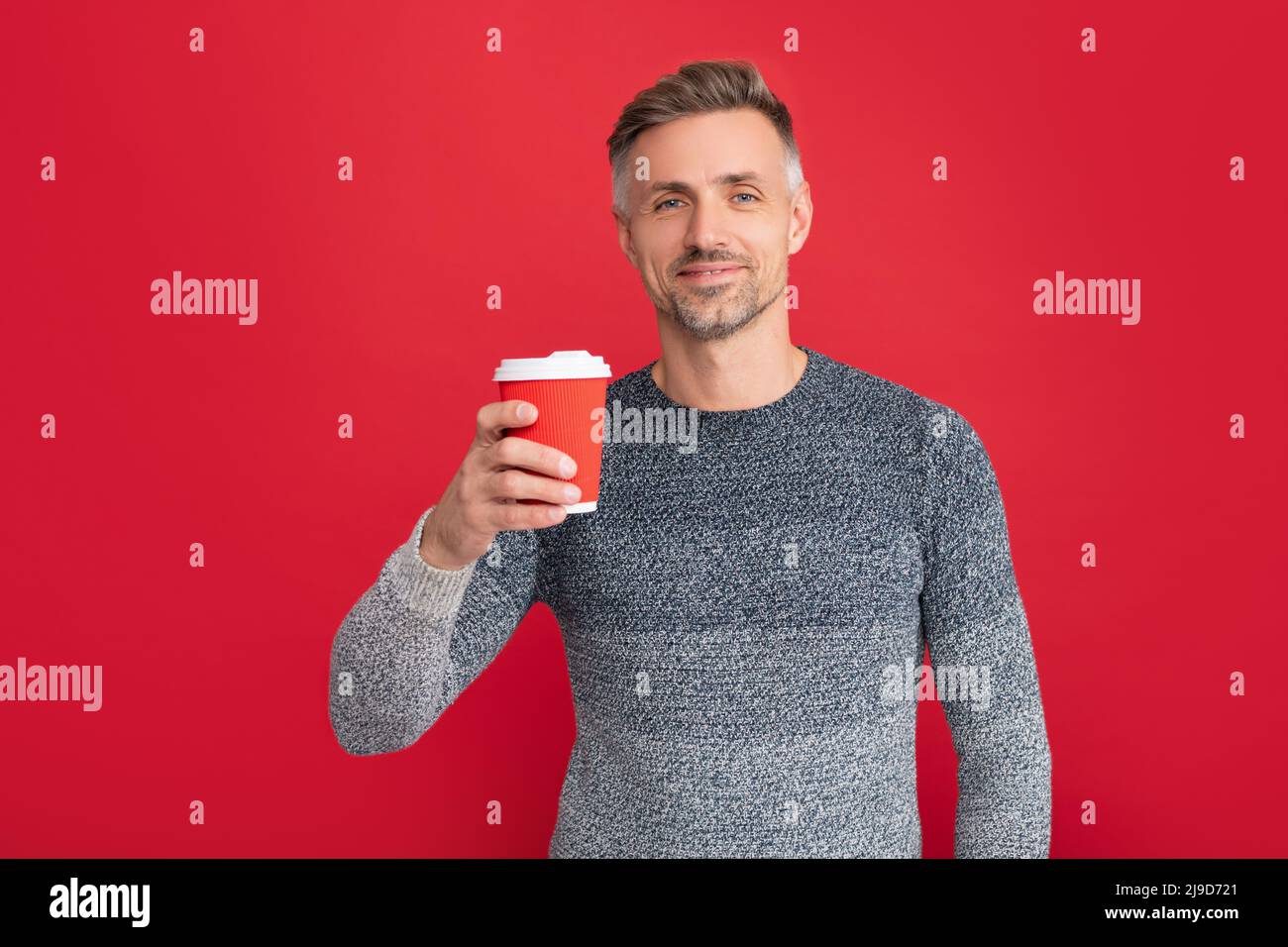 Bearded man coffee cup hi-res stock photography and images - Alamy