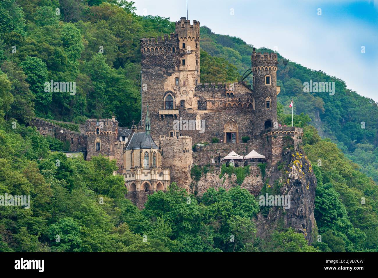 Rheinstein Castle on the Rhine River in Germany Stock Photo - Alamy