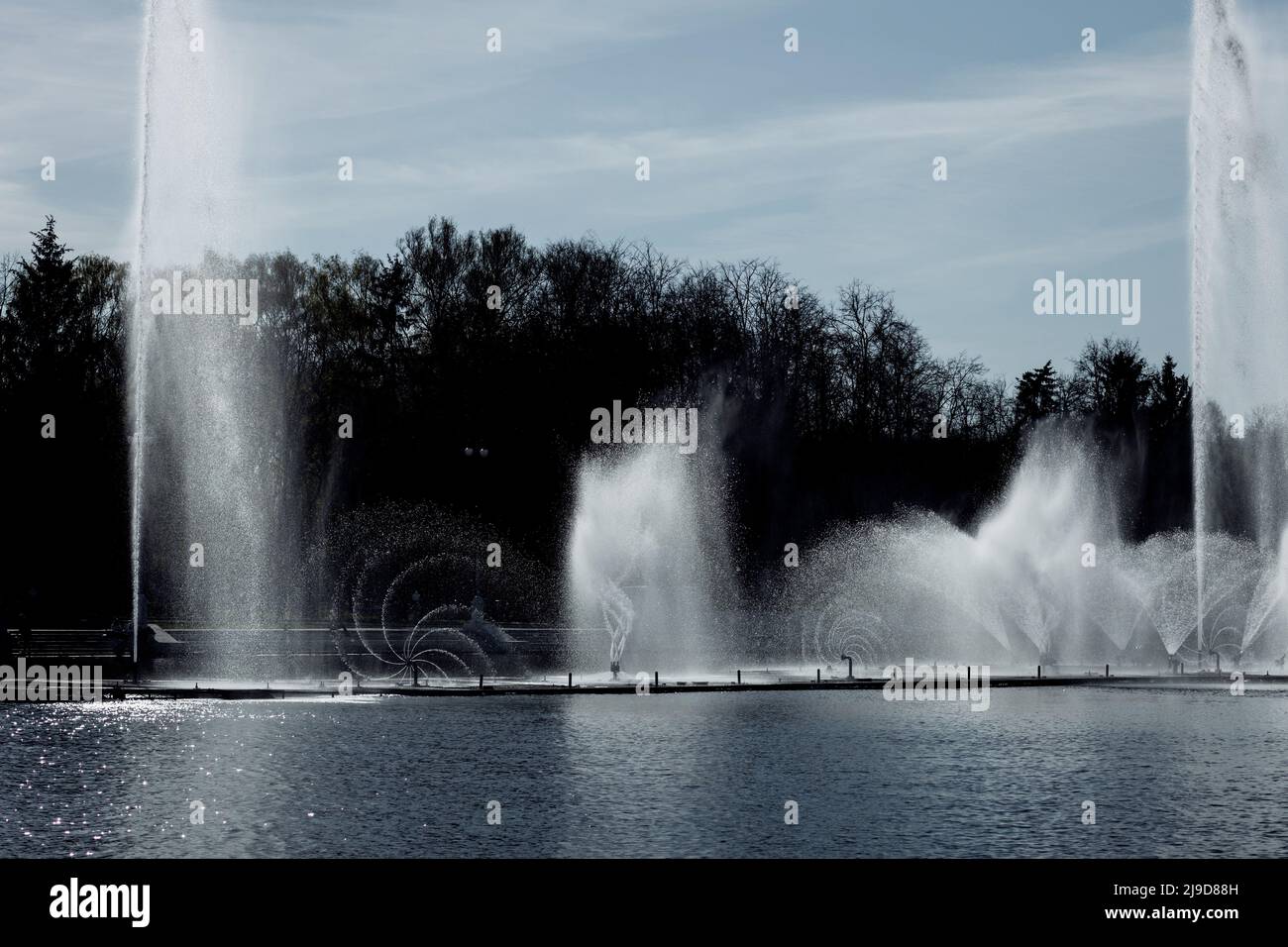 musical fountain in the city. splash of water Stock Photo - Alamy