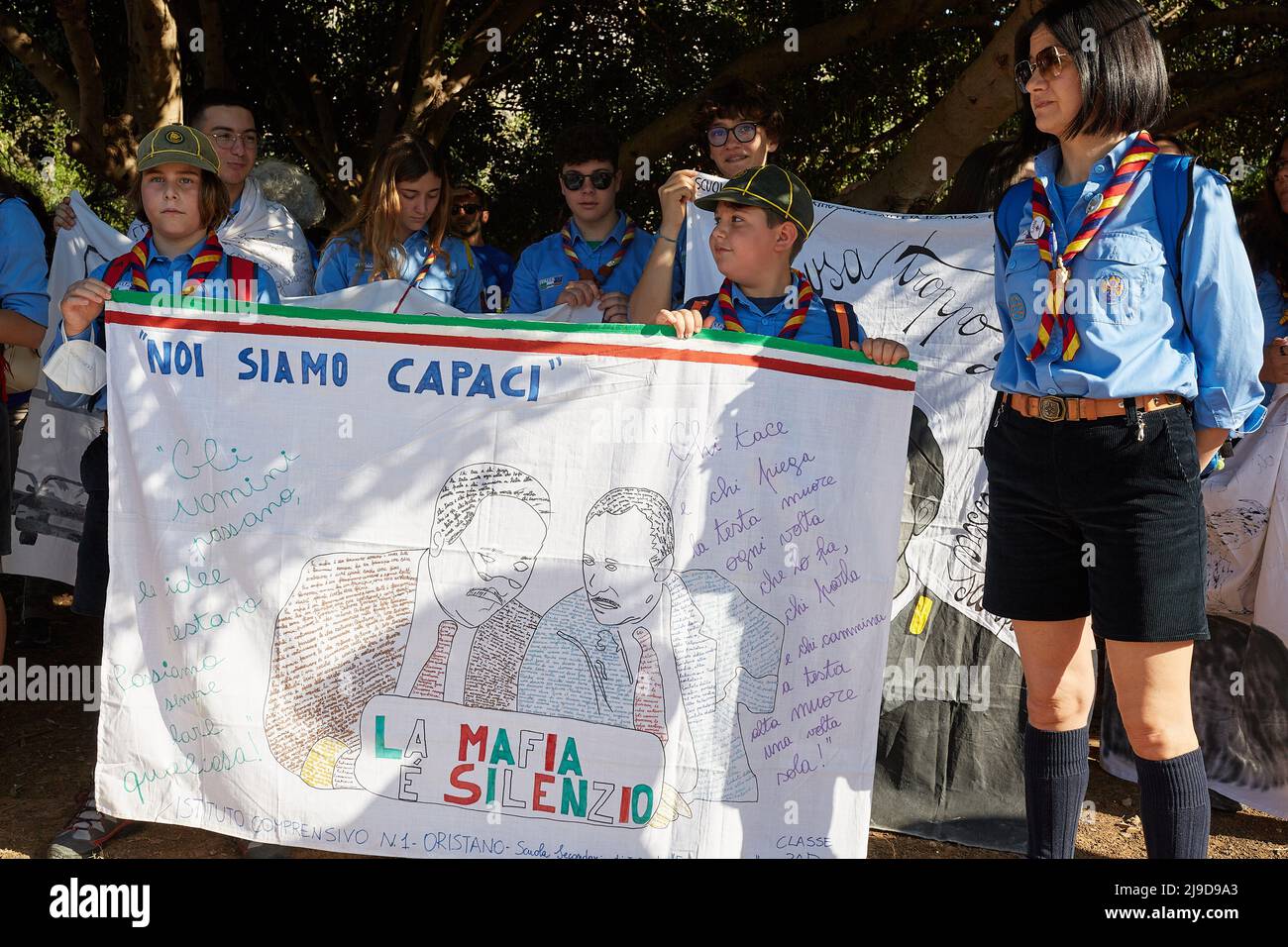 Palermo, Sicily, Italy. 21st May, 2022. Thirty years ago, the Sicilian ...