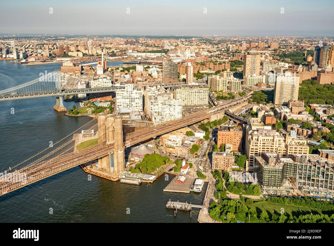Brooklyn bridge drone aerial hi-res stock photography and images - Alamy