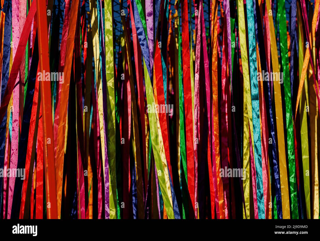 satin colorful ribbons as background. bright texture of multicolored ...