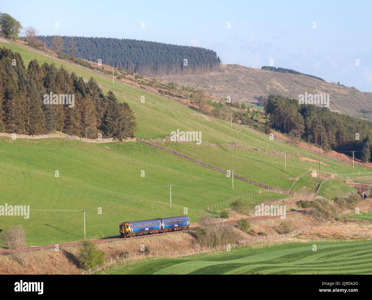 Scotrail class 156 sprinter train running through the scenic ...