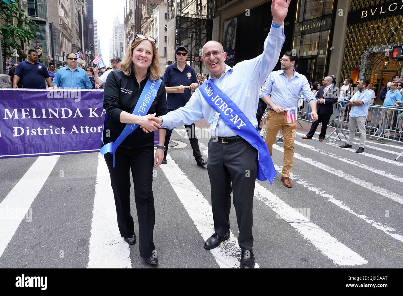 New York, USA. 22nd May, 2022. Melinda Katz, Gideon Taylor during the ...