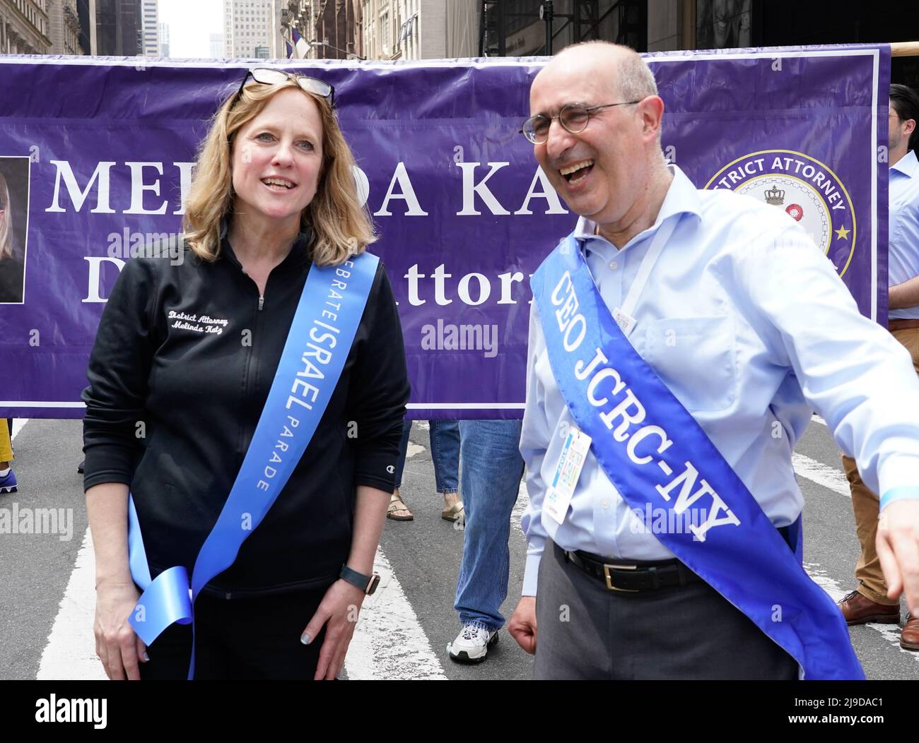New York, USA. 22nd May, 2022. Melinda Katz, Gideon Taylor during the ...