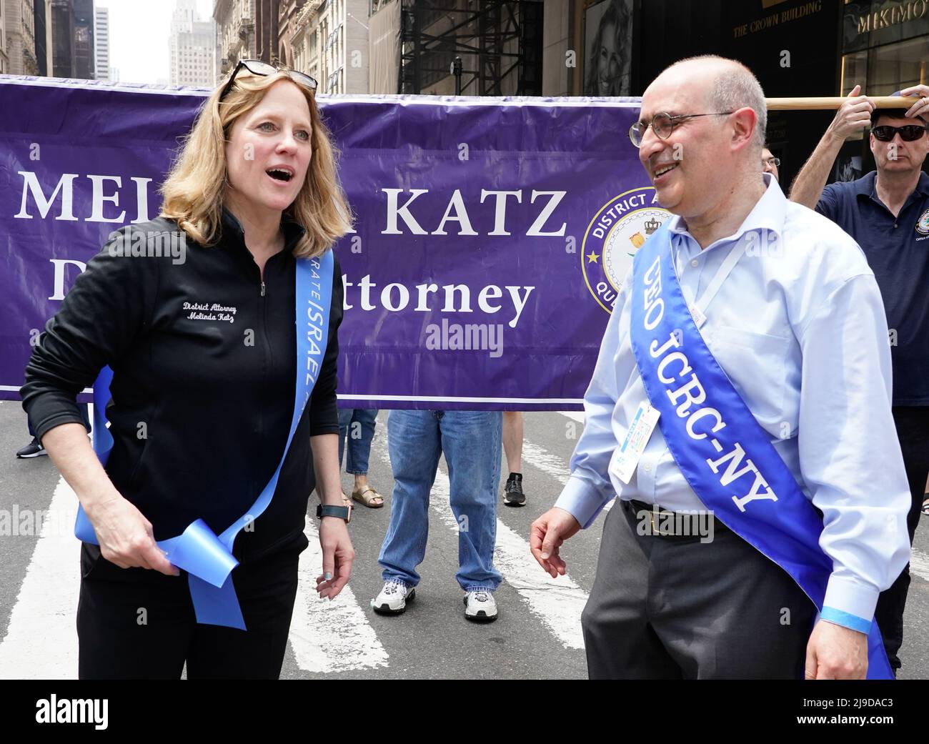New York, USA. 22nd May, 2022. Melinda Katz, Gideon Taylor during the ...