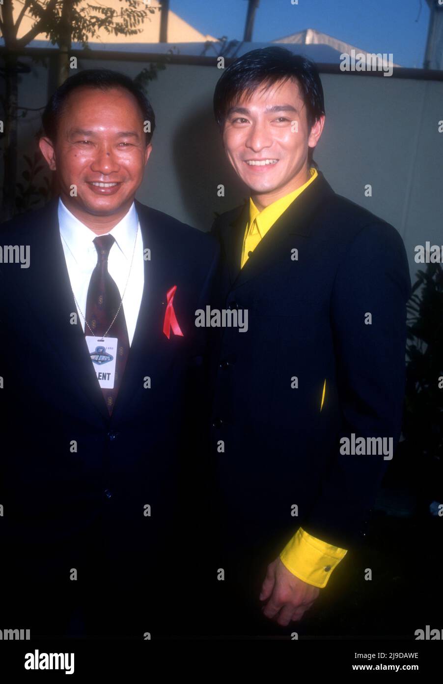 Burbank, California, USA 8th June 1996 Director John Woo and Actor Andy ...